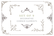 9 Hand Drawn Corner Elements, an Object Graphic by Bianca Mascorro Art