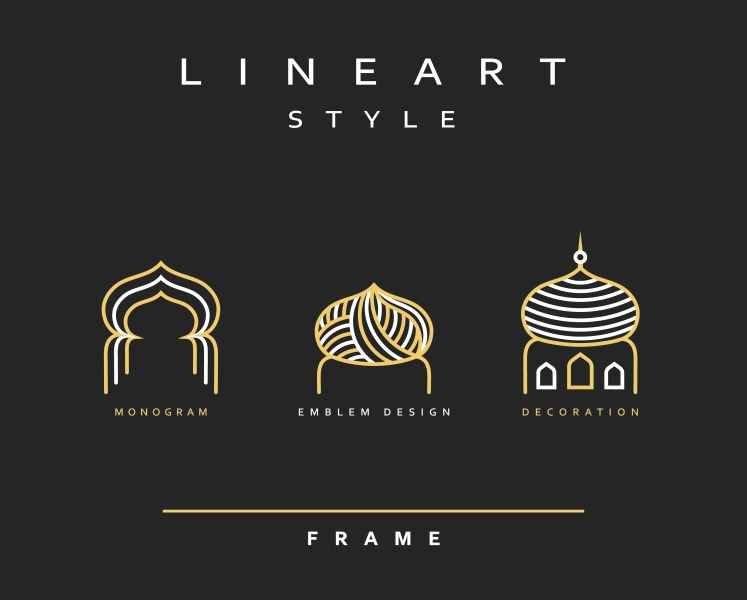 Arabic Buildings line art, a Graphic by Vectorist