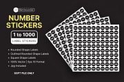 1 to 1000 Numbered Sticker Set