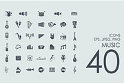 40 music icons | Icons ~ Creative Market