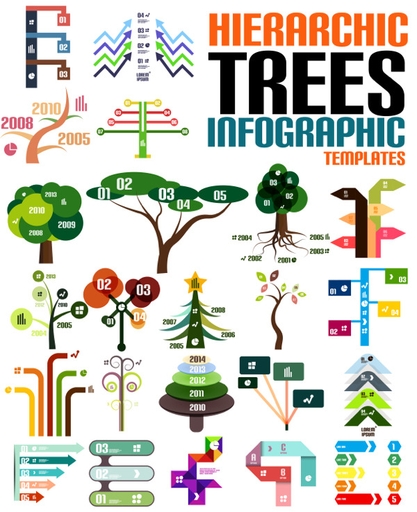 Tree infographic templates, a Graphic by antishock