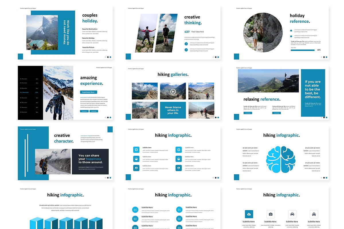 Hiking - Powerpoint Template, a Presentation Template by AQR Studio