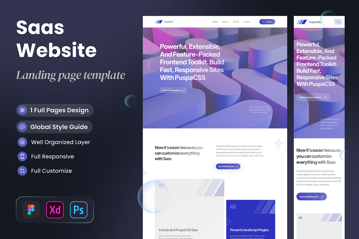 PuspaCSS - CSS Framework Website, a Websites & App Template by SLAB ...