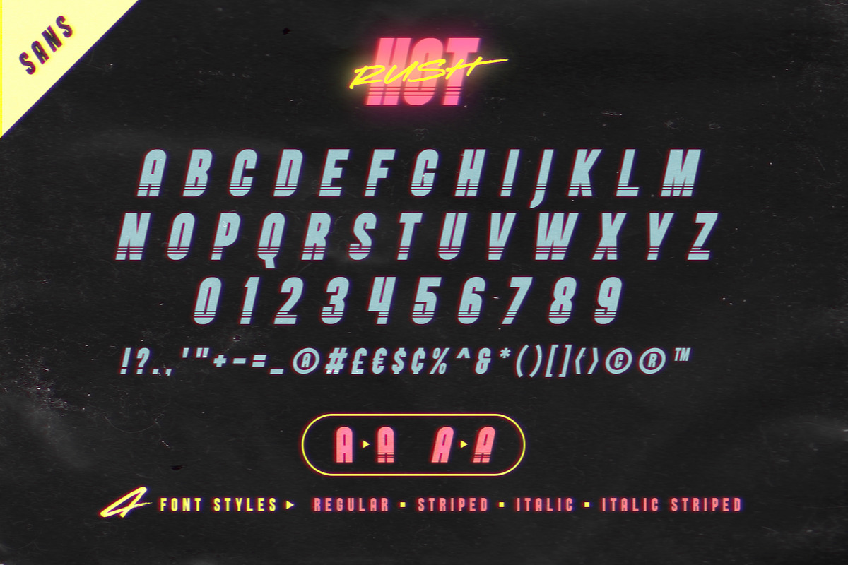 Hot Rush Font Duo, a Sans Serif Font by Sam Parrett