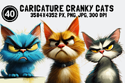 40 Cranky Cat Caricatures