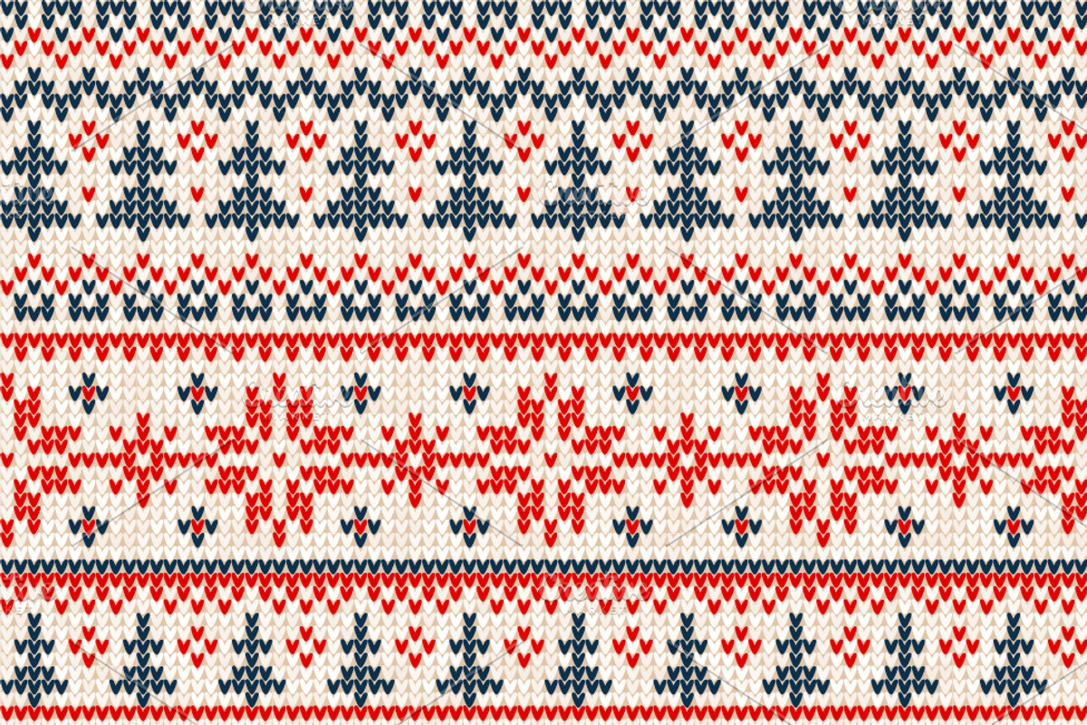 Christmas seamless knitted patterns, a Pattern Graphic by VasilkovS