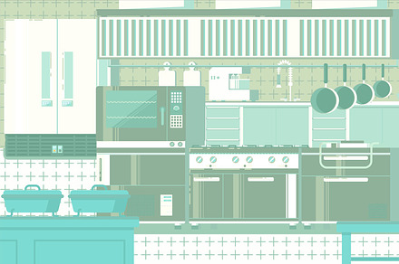 Kitchen flat illustration, an Object Graphic by YashkovskiyMD