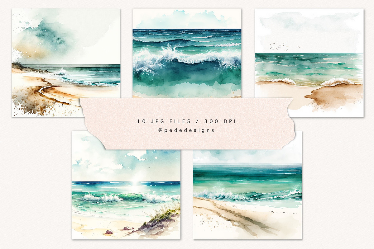 Summer Beach Backgrounds, a Background Graphic by PeDe Designs ...
