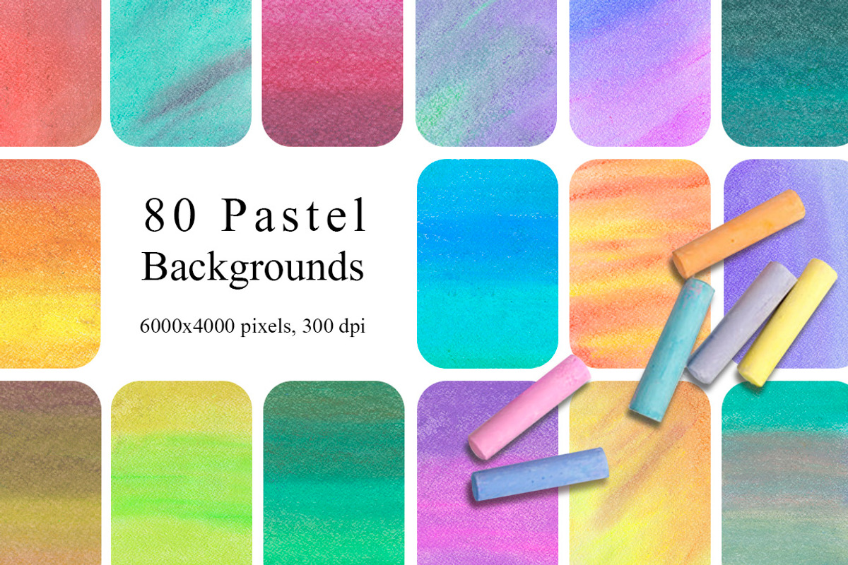 80 Rainbow Pastel Paper Textures, a Texture Graphic by NassyArt