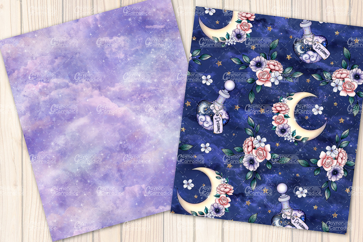 Sweet Dreams Celestial Patterns, a Pattern Graphic by Gaynor Carradice Designs