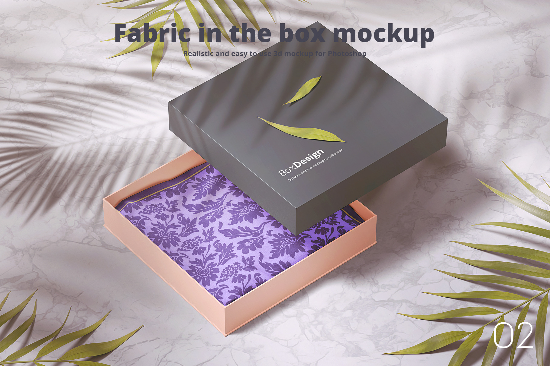 Fabric in the box mockup, a Product Mockup by WebAndCat