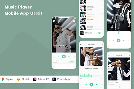 Synth Audio App UI Kit | UI Kits and Libraries ~ Creative Market
