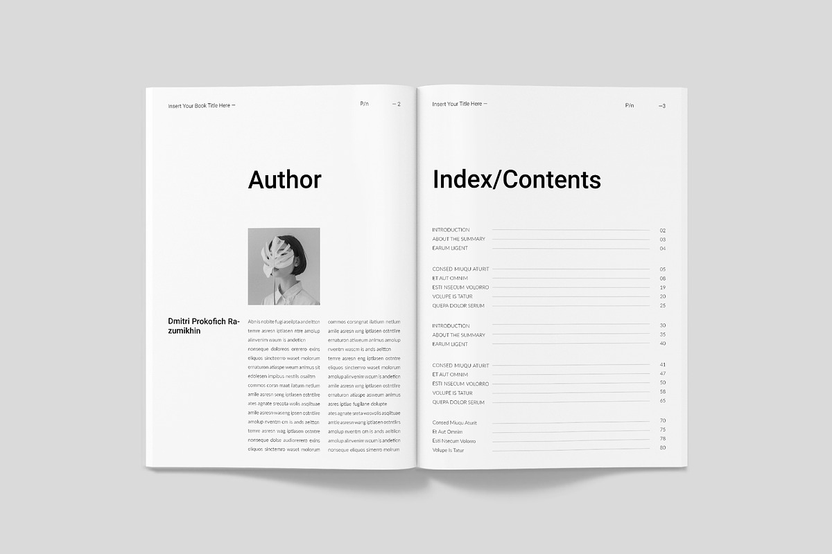 Book Title Layout Design Template, a Brochure Template by ElvinPrint