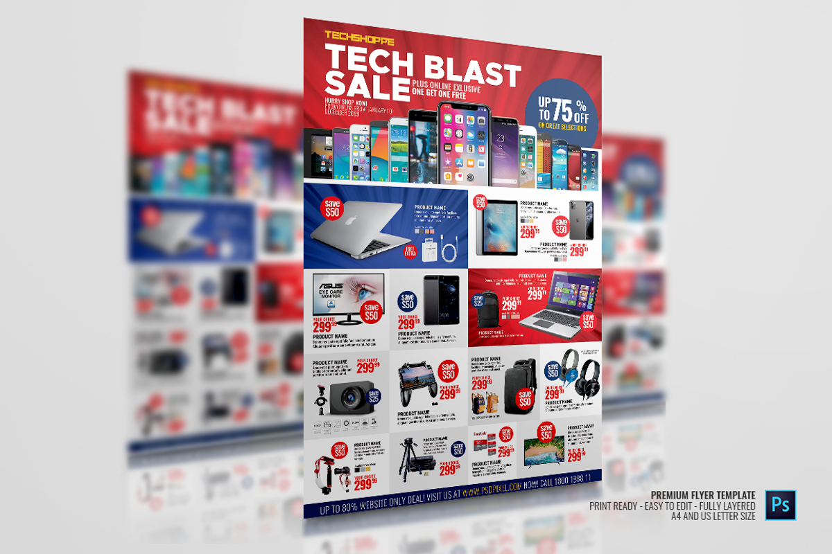 Electronic and Gadget Sale Flyer, a Flyer Template by PSDPixel