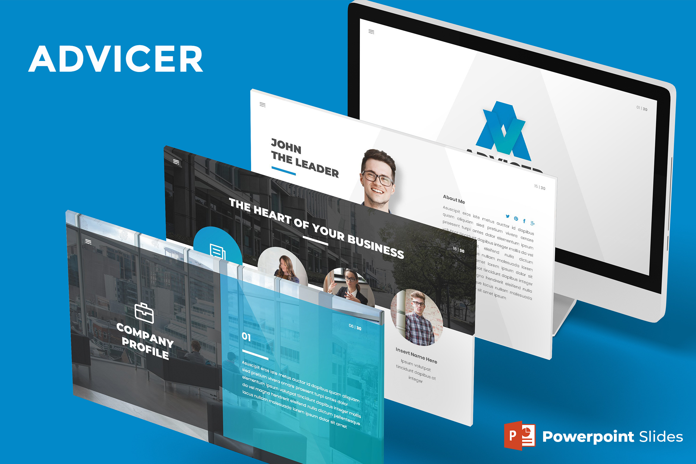 Advicer - Powerpoint Template, a Presentation Template by AQR Studio