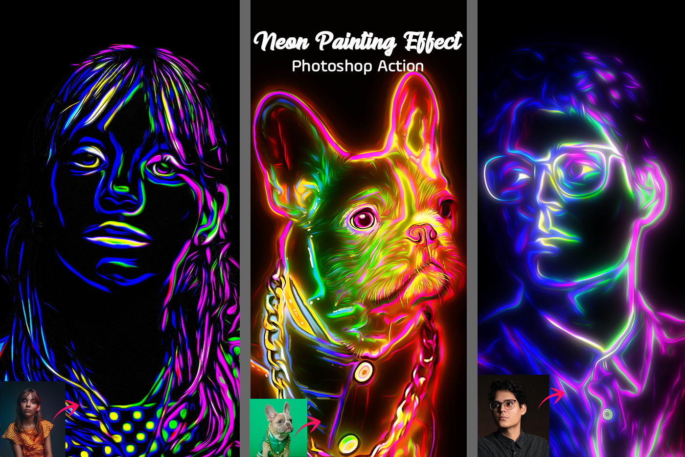 Neon Painting Effect, an Action Add-On by MRI STUDIO
