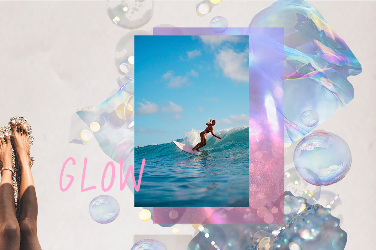 Woman glow Collage Cuts out element, an Object Graphic by 60secondsArt