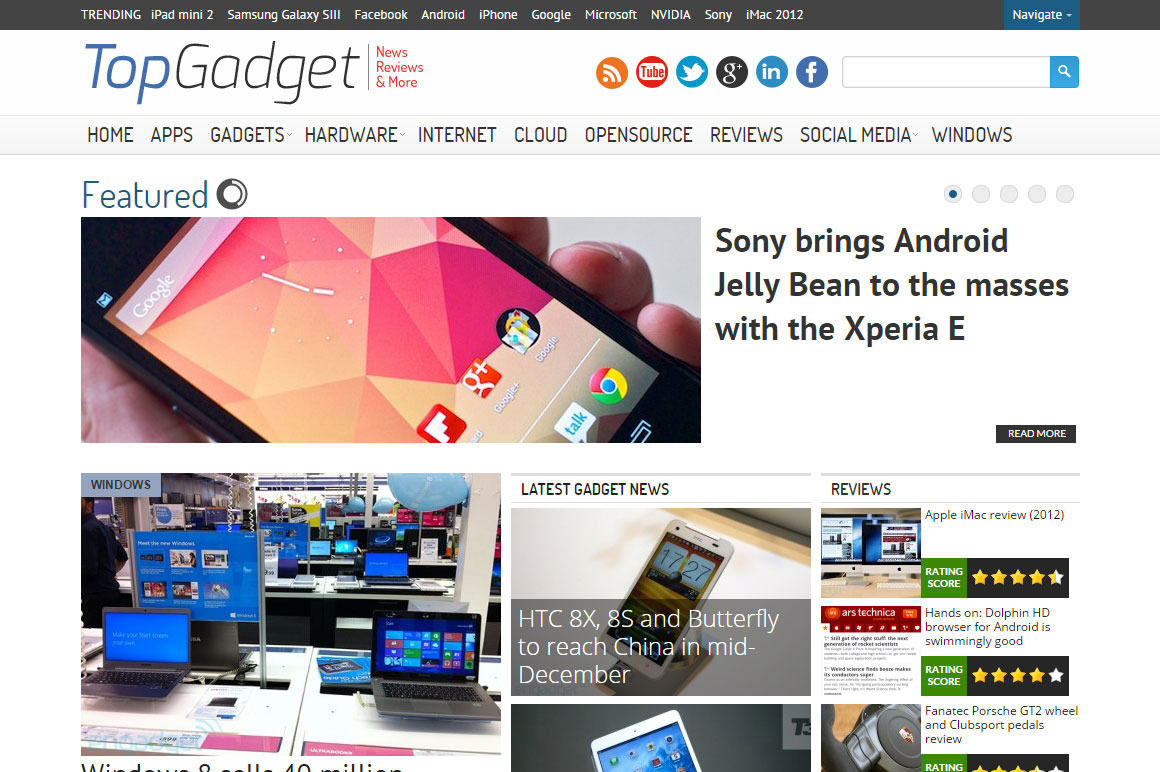 TopGadget Technology Blogging Theme, a WordPress Template by Magazine3