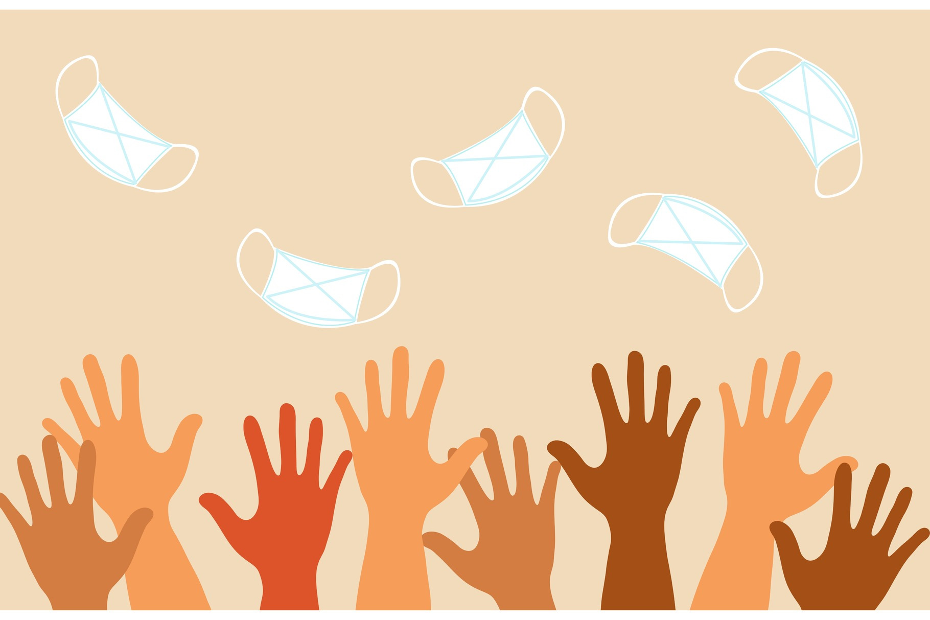 Pandemic end, quarantine is over, a Person Illustration by Lucia Fox