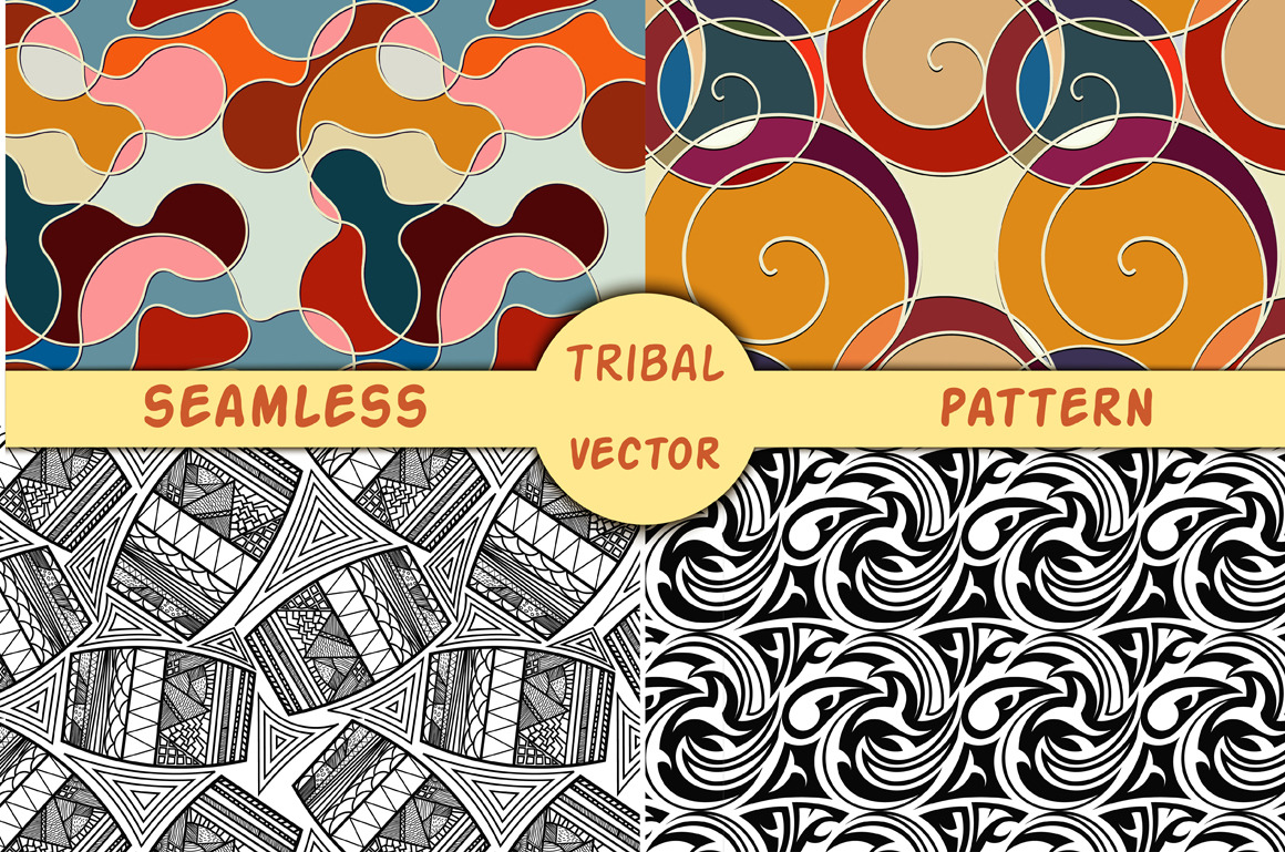 4 vector seamless pattern, a Pattern Graphic by Larser