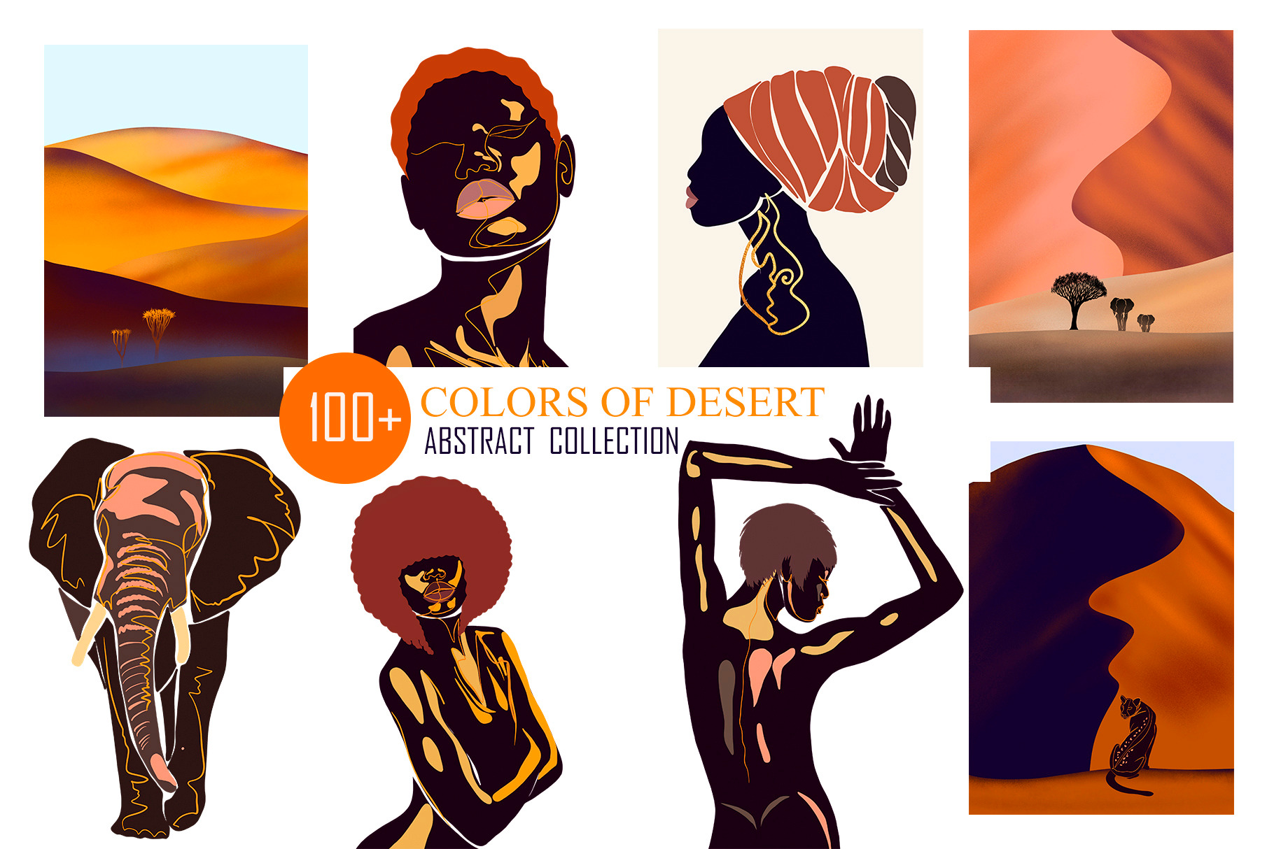 LINE ART COLLECTION COLORS OF DESERT