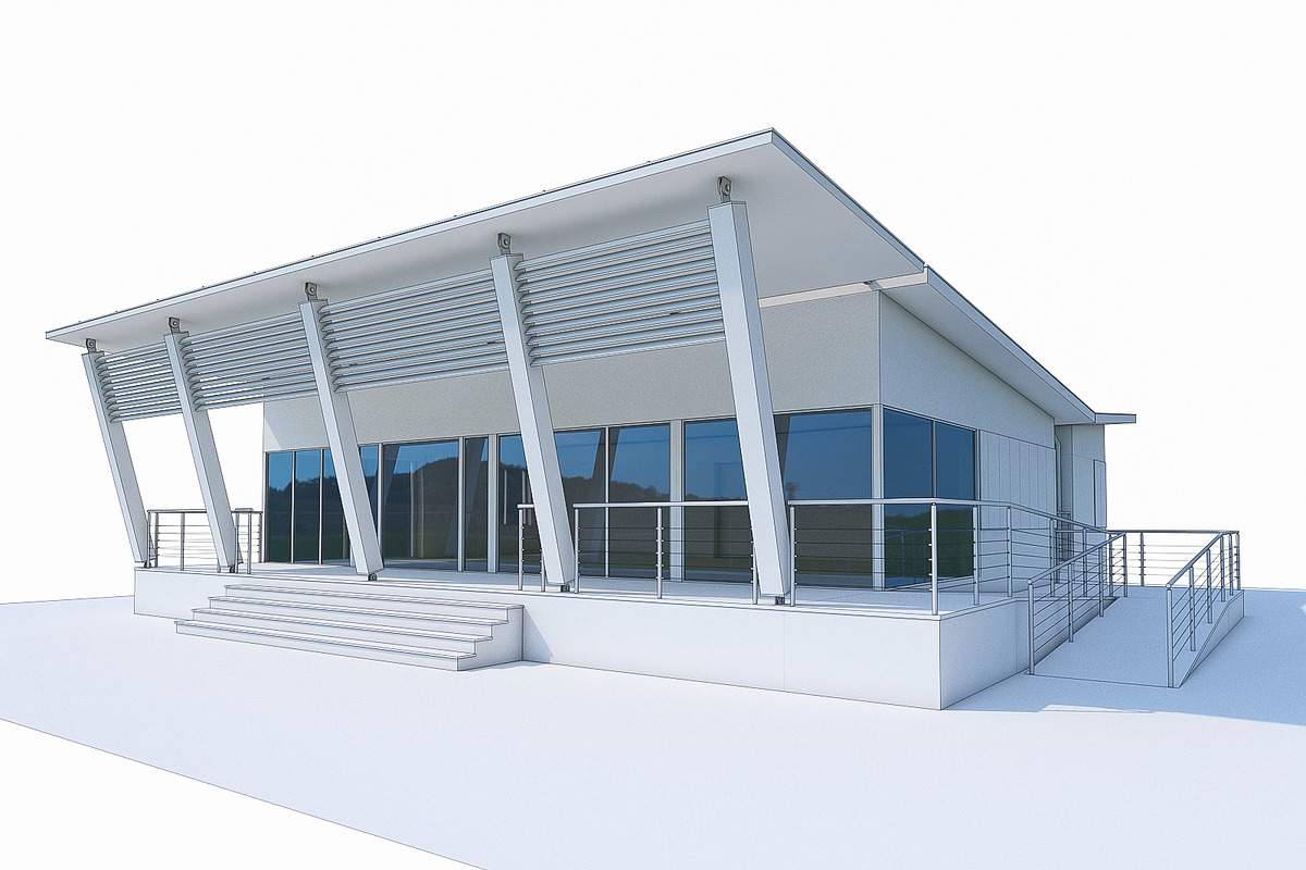 Small Office Building, an Architecture 3D Model by 3DNUTS