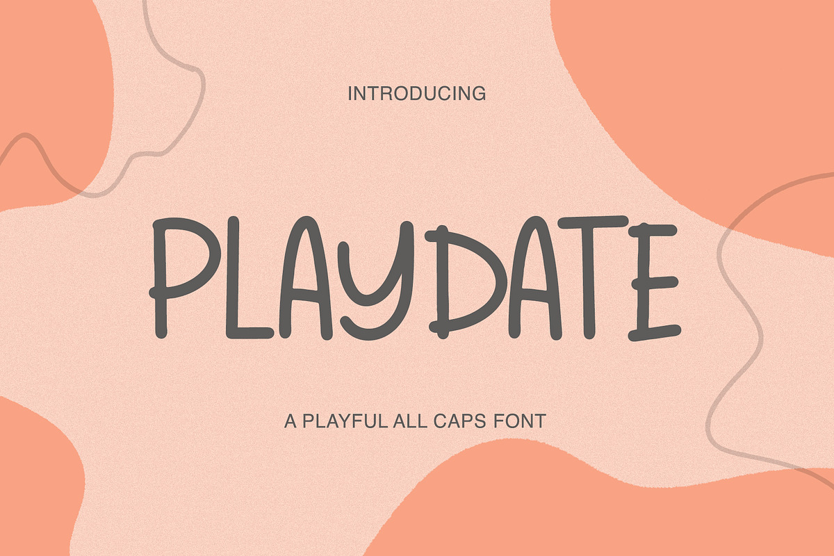 Playdate All Caps Font, a Font by Sweet Fig
