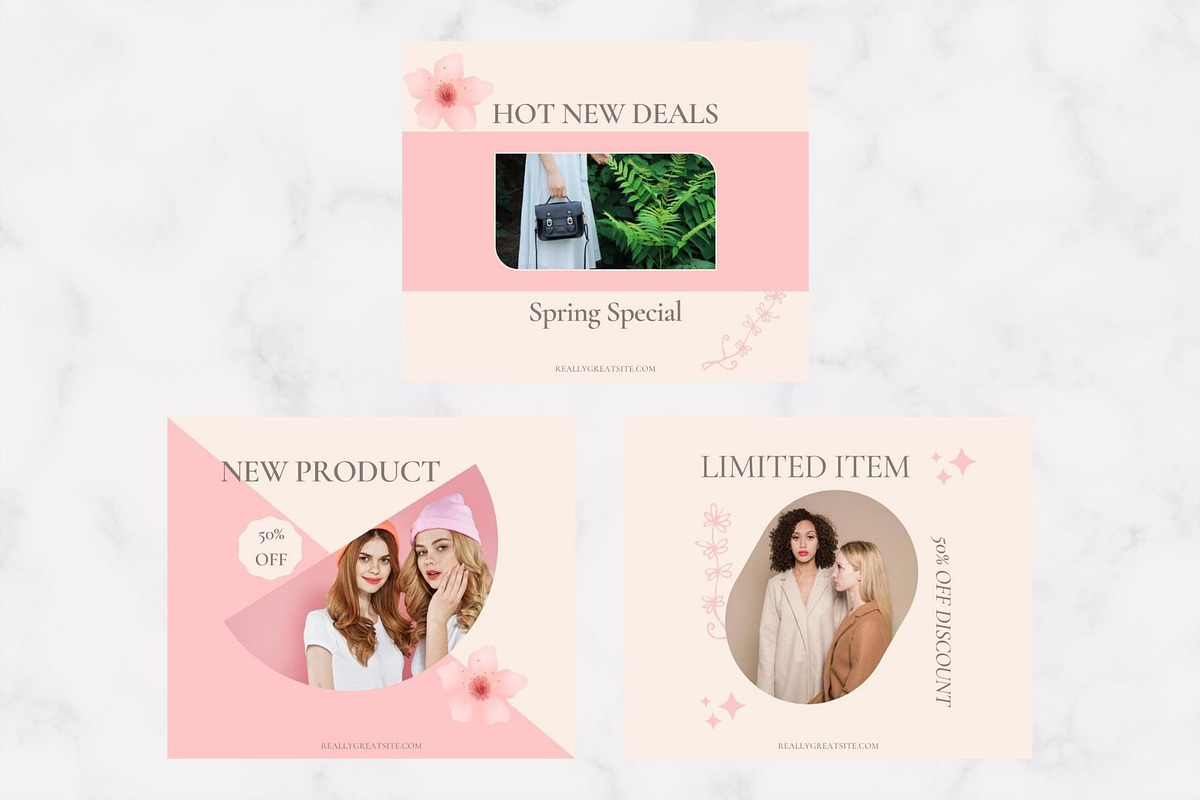 Facebook Post Spring Vol.2 | Creative Market