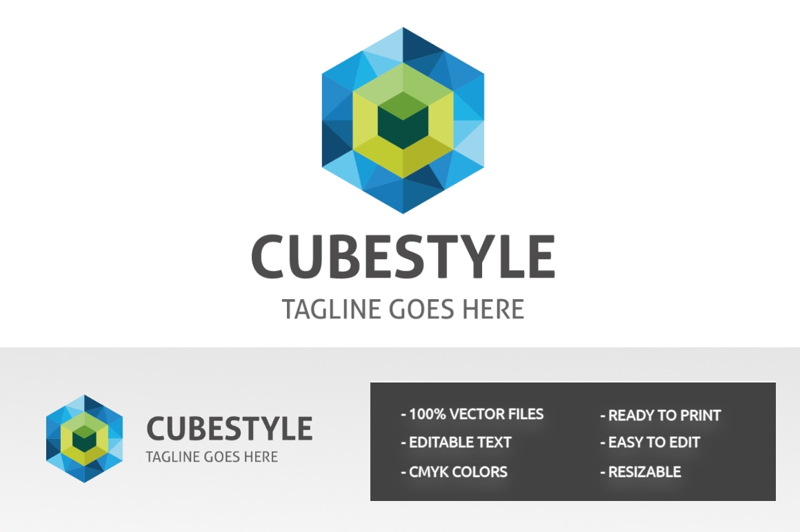 Cube Style Logo | Branding & Logo Templates ~ Creative Market