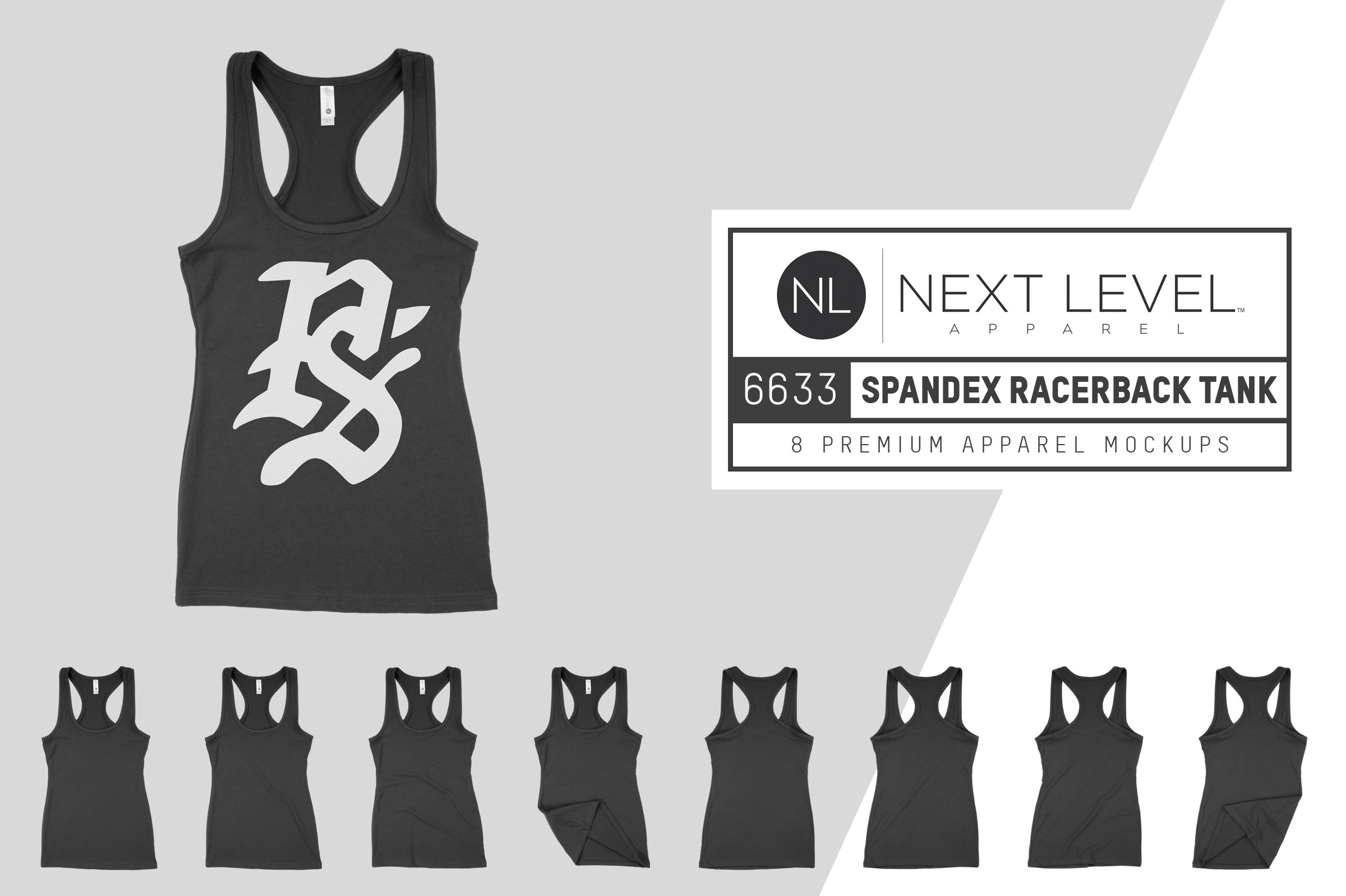 Next Level 6633 Spandex Racerback, a Shirt Mockup by Pixel Sauce™