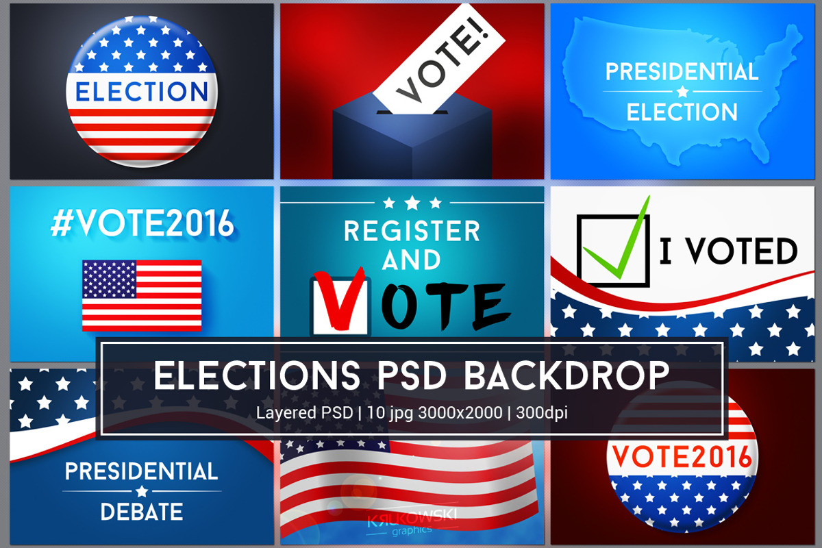 American Elections PSD Graphics, a Texture Graphic by Krukowski Graphics