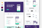 Mobile Application Website Template, a Landing Page Template by Kreativ ...