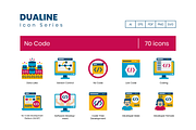 70 No Code Icons | Dualine Flat | Icons ~ Creative Market