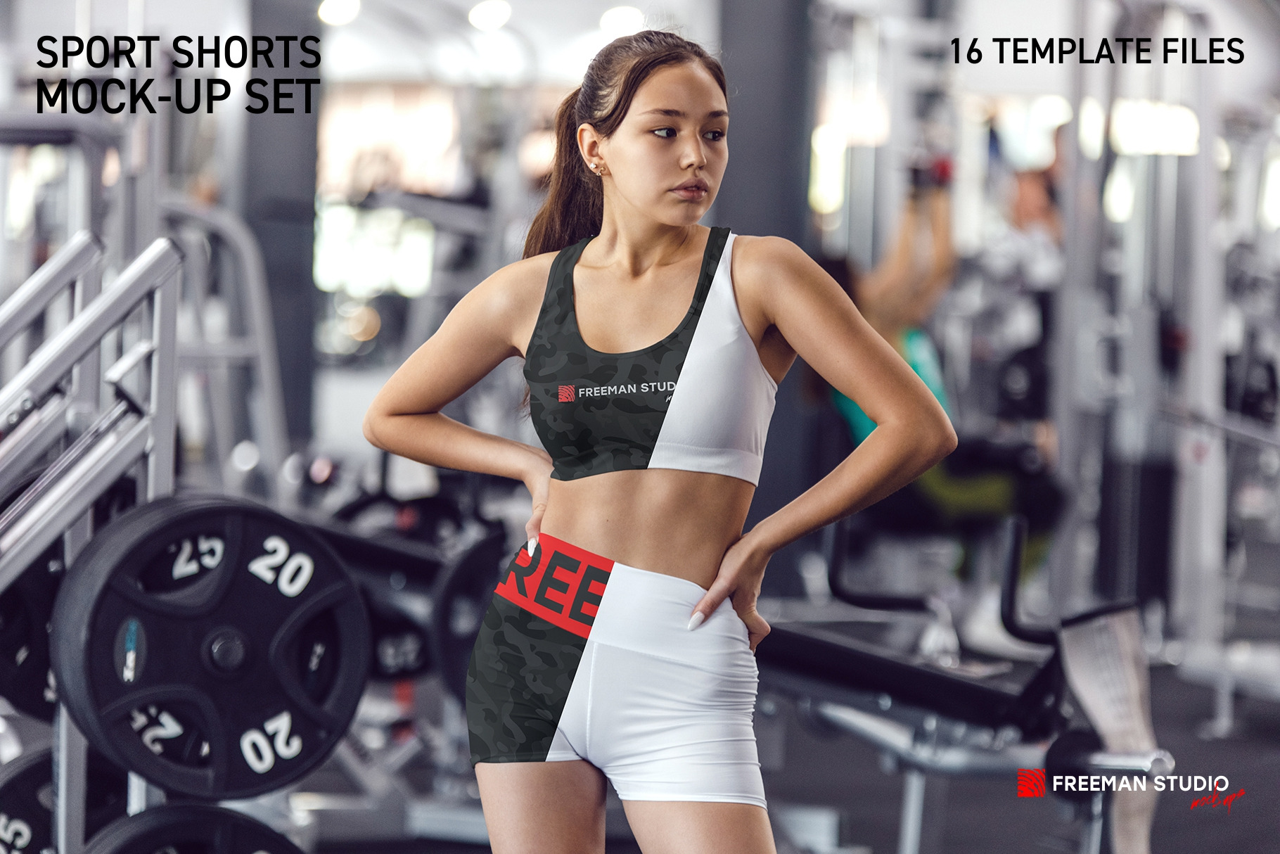 Sport Shorts Mock-Up Set, a Bottom Mockup by Freeman Studio | Creative ...