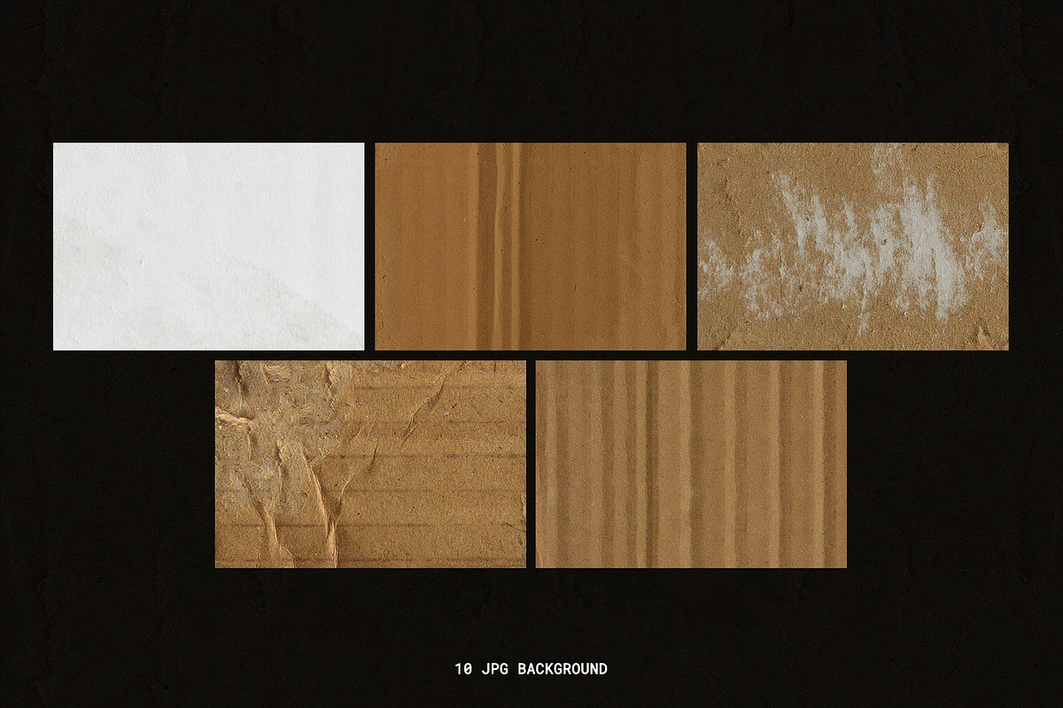 Cardboard Texture & Elements Pack, a Texture Graphic by Gravito