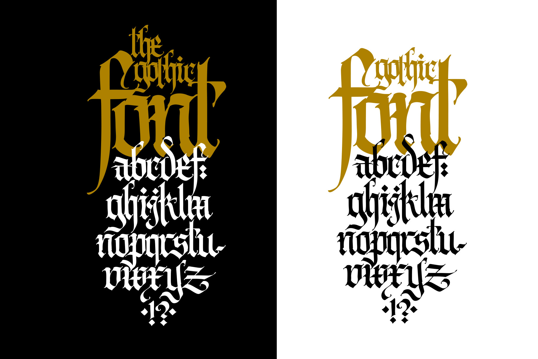 Gothic vector letters, an Object Graphic by GeekClick