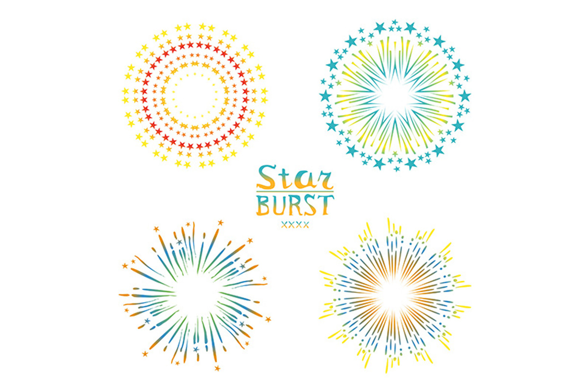 Set color starburst abstract vector, a Background Graphic by Rommeo79 ...