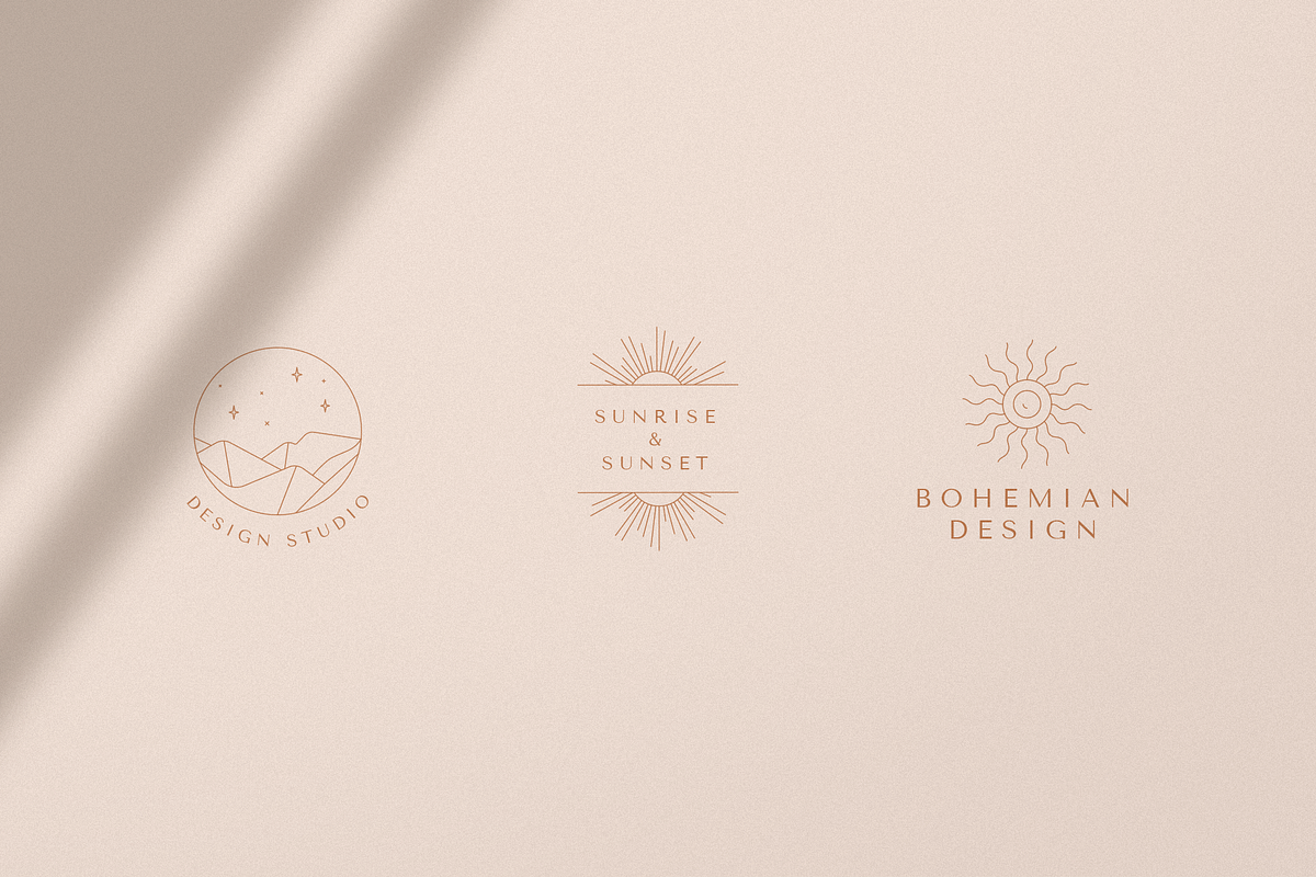 Bohemian logos - vector elements, a Graphic by venimo