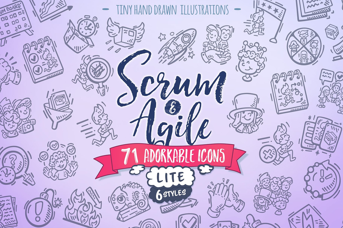 Scrum & Agile Doodle Icons - LITE