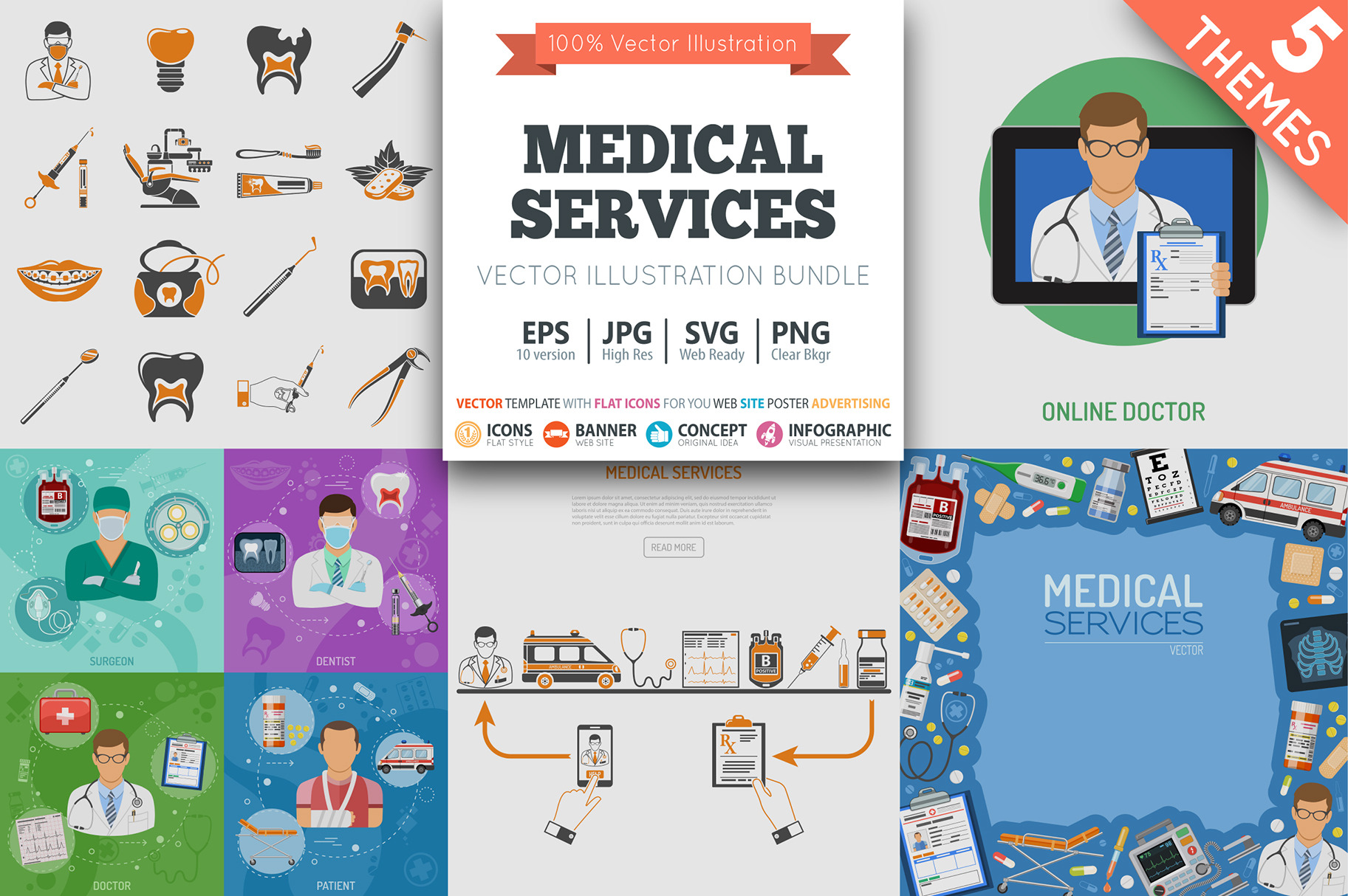 Medical Services Themes, a Healthcare Illustration by TAlex
