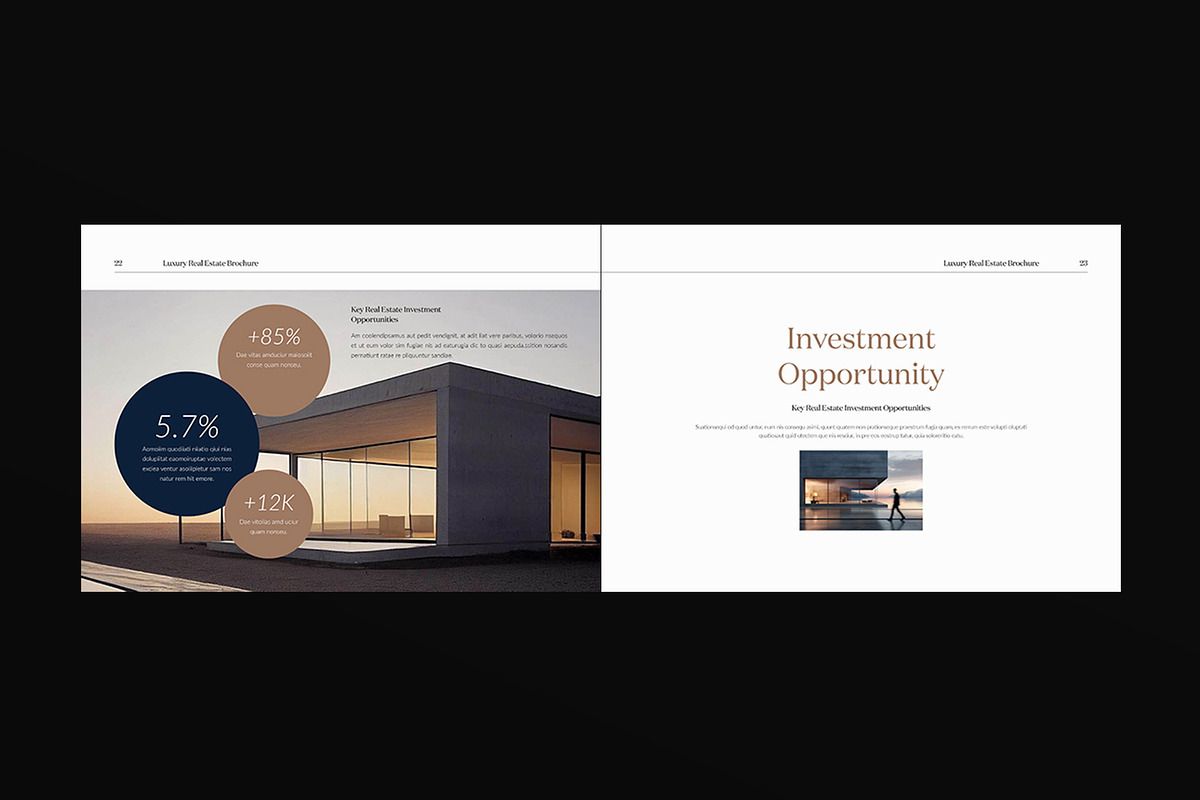 Luxury Real Estate Brochure Landscap, a Brochure Template by DesignCrest