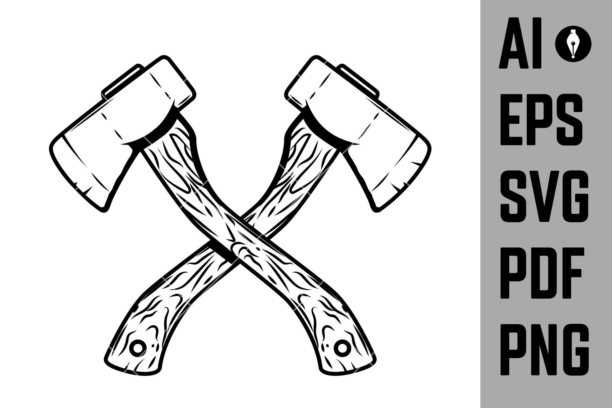 Crossed axes icon Svg, Eps, Ai, an Object Graphic by Vectorhight