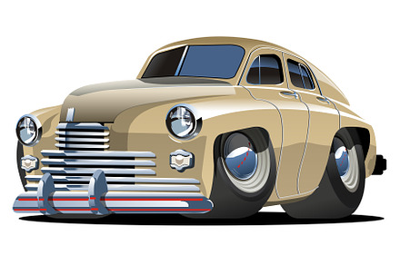 Cartoon retro car, a Transportation Illustration by Mechanik