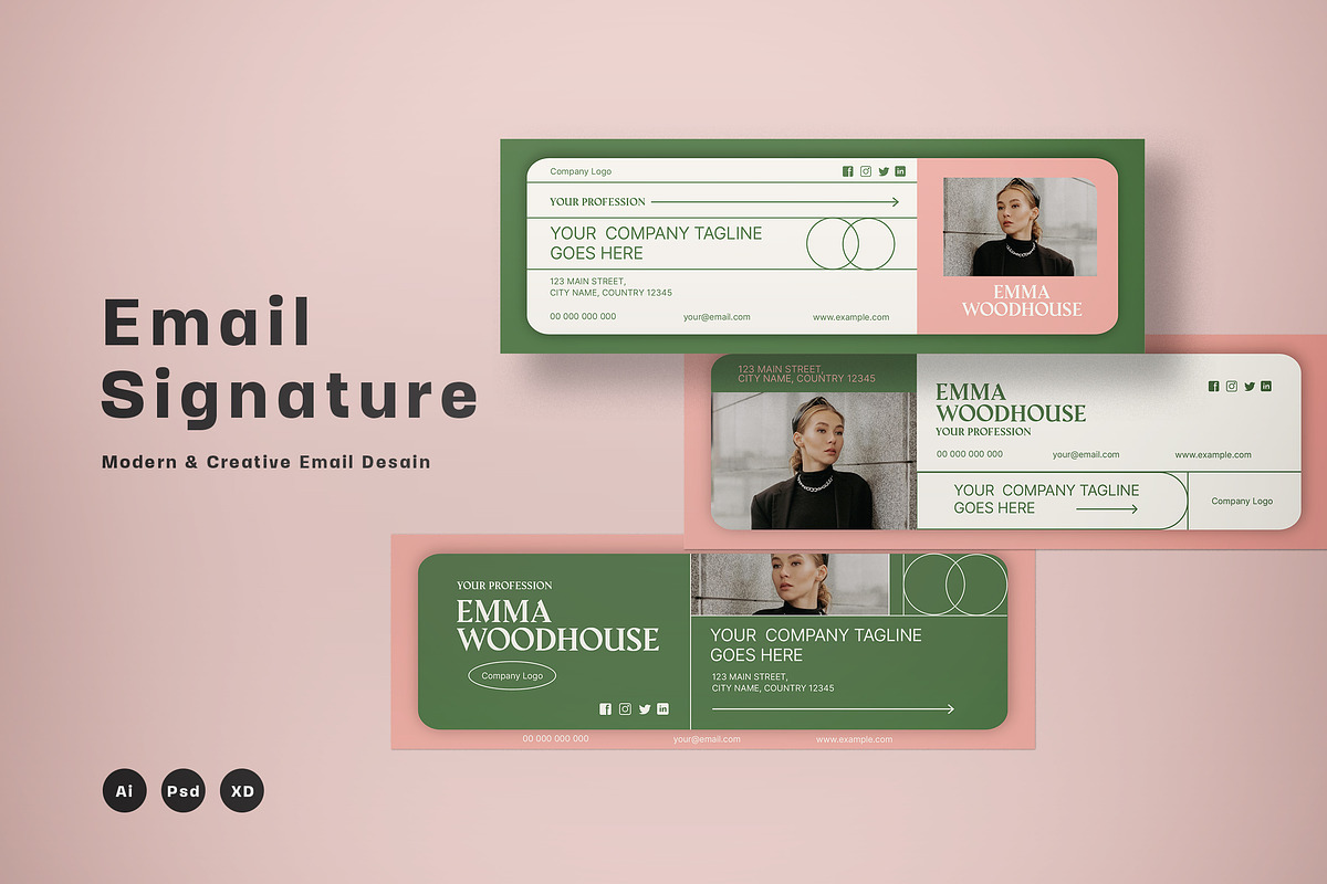 Aesthetic Email Signature, an Email Template by graphicook