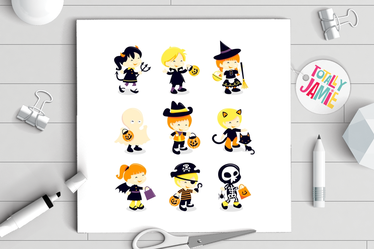 Halloween Kids Costume Icons, an Illustration by totallyjamie