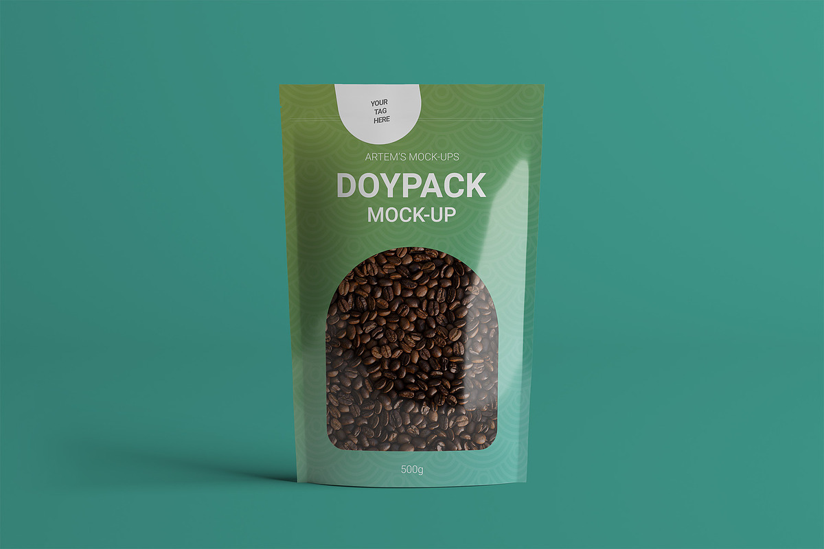 Doypack Pouch Mockup, a Packaging Mockup by AY Mock-Ups
