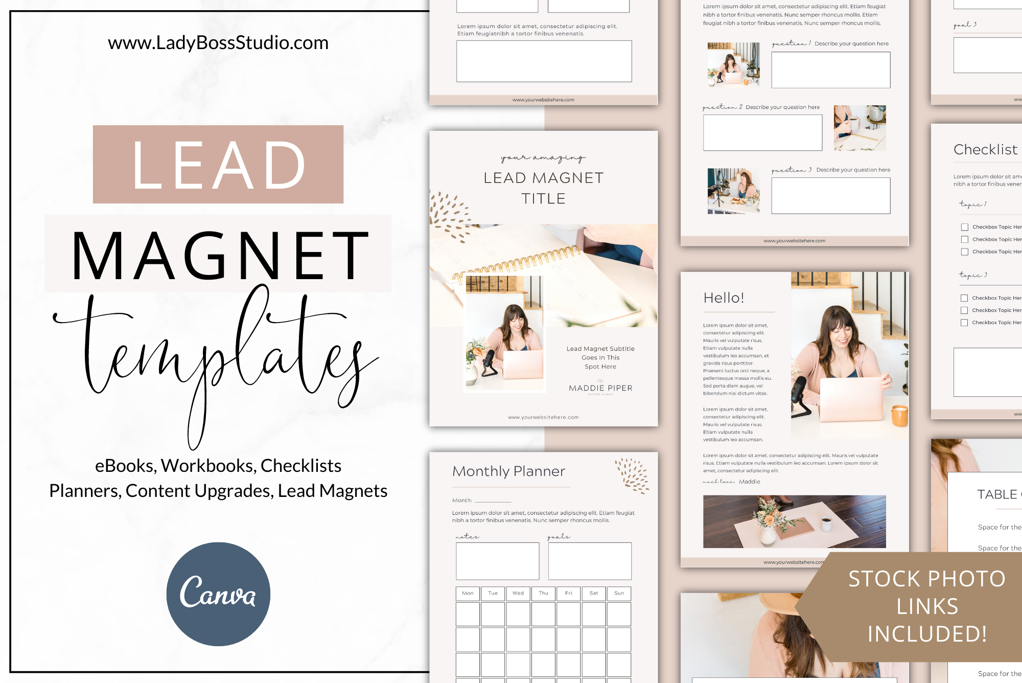 Lead Magnet Canva | Maddie Piper, a Branding & Logo Template by Lady ...