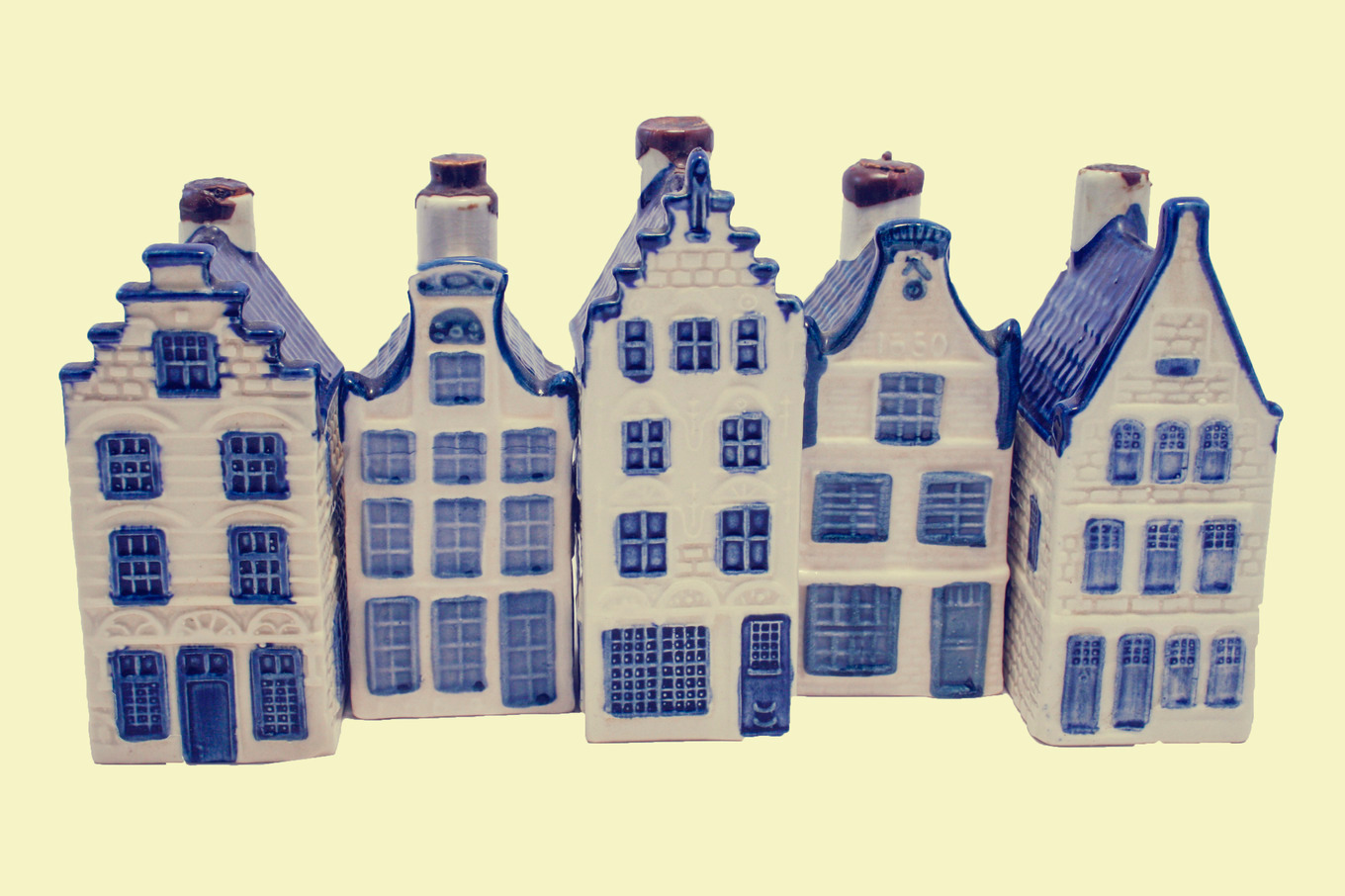Row of ceramic Dutch houses, an Architecture Photo by Patricia Hofmeester