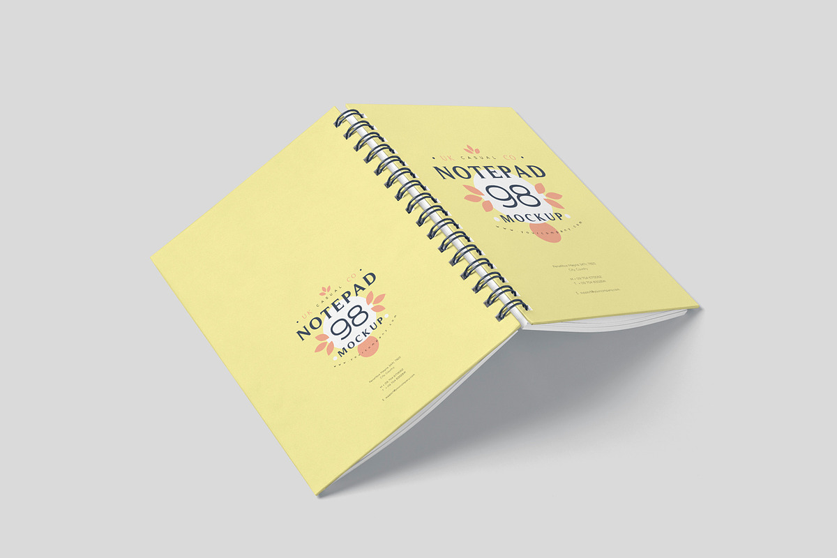 Notebook Mockups, a Product Mockup by GfxFoundry