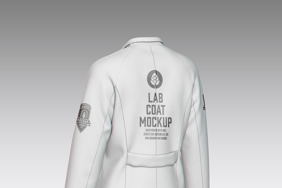 Women's Lab Coat Mockup, a Product Mockup by OneVectorStock